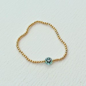Gold Smiley Face Bracelet, Dainty Gold Jewelry for Her, Gold Beaded ...