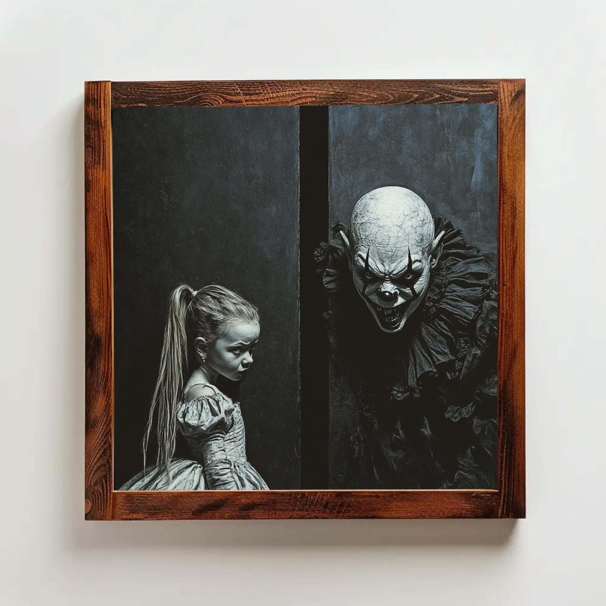 Creepy Clown and Gothic Girl Wall Art | Dark Horror Digital Download ...