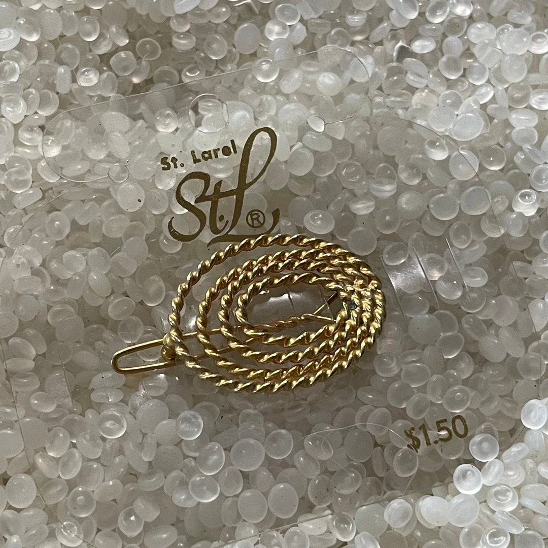 Vintage Hair Pins, Barrettes, Gold Braid Barrette,on Original Card - Etsy