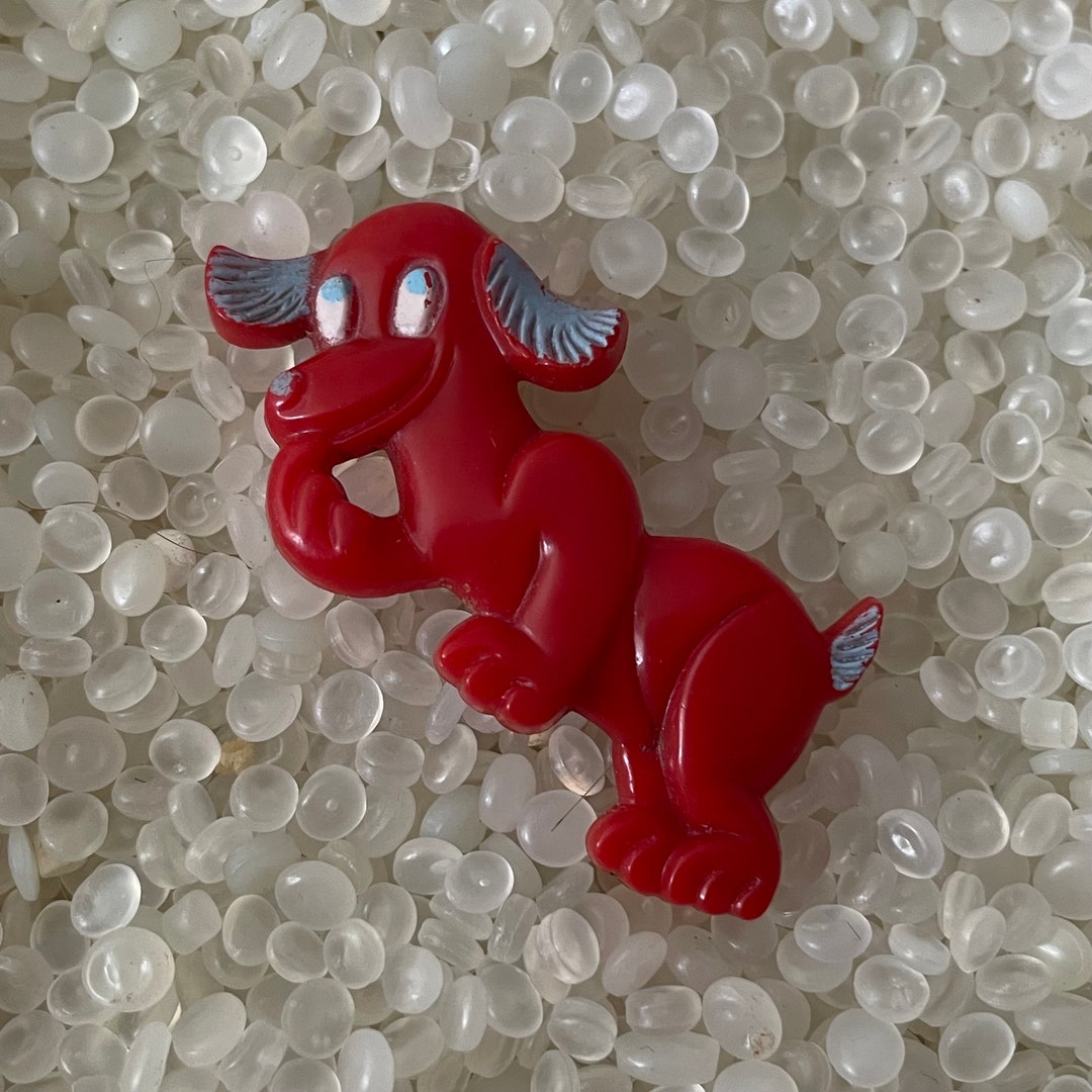 Vintage Barrette,red Dog, Silly Dog, Cartoon Puppy - Etsy
