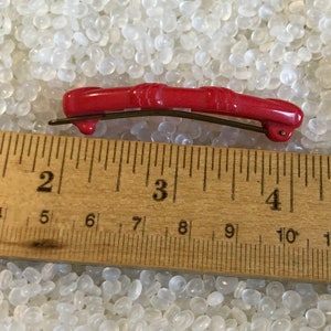 Vintage Barrette, Red Twist Cats Eye, Vintage 1970 Barrette, - Etsy