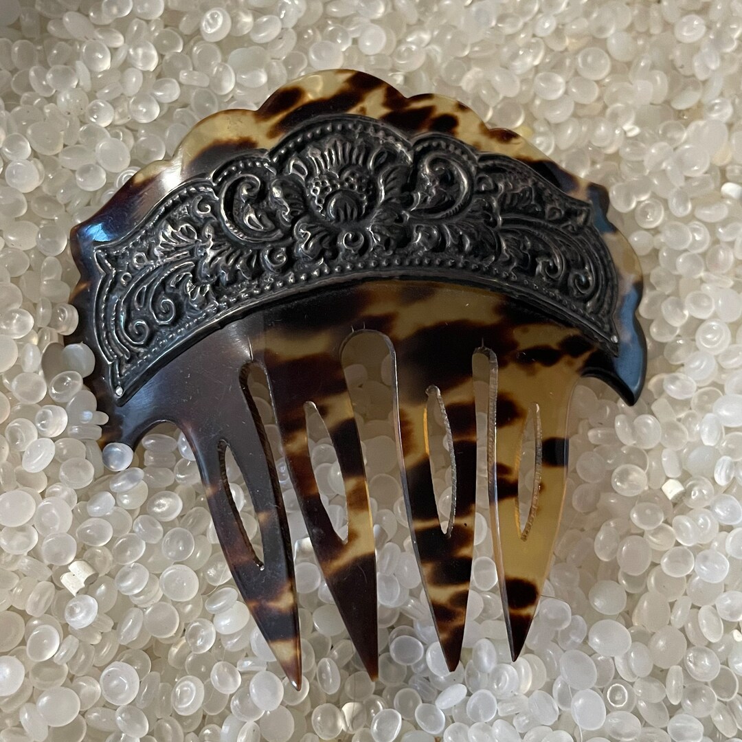 Antique Comb, Engraved Silver, Vintage 1920s Comb - Etsy