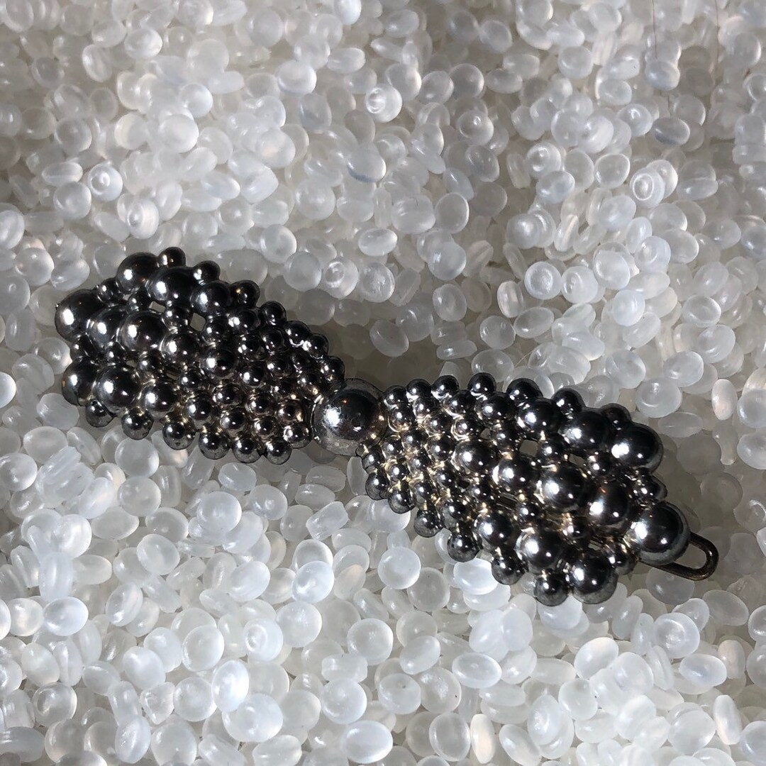 Vintage Barrette, Bubble Bow, Shiny Bubble , Clusters of Dots Making up ...