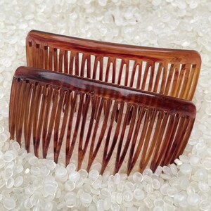 Vintage Faux Tortoise Hair Comb Set Vintage Hair Combs Slender Tops ...