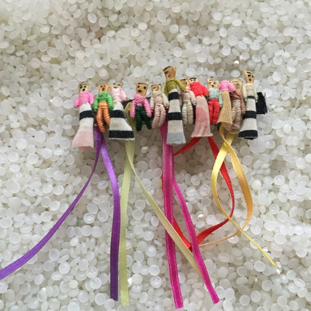 Vintage Barrette, Worry Dolls Barrette, Guatemalan Worry Dolls, 12 ...
