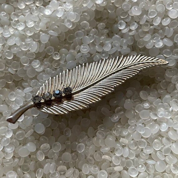 Vintage barrette feather hair - Gem