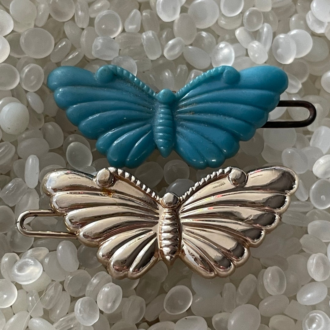 Vintage Barrettes Sweet Children Barrettes Blue Butterfly - Etsy