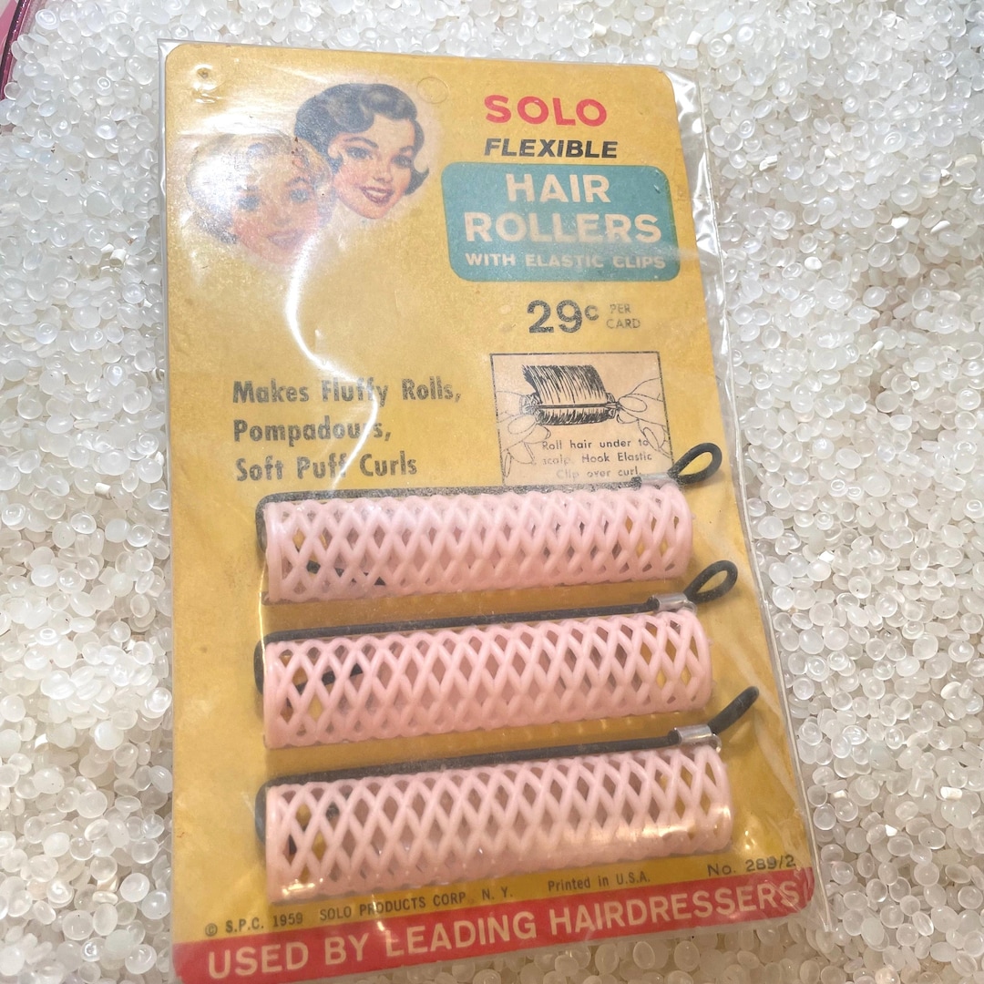 Vintage Hair Curlers, Solo Curlers, New Old Stock ,set of 3,pink ...