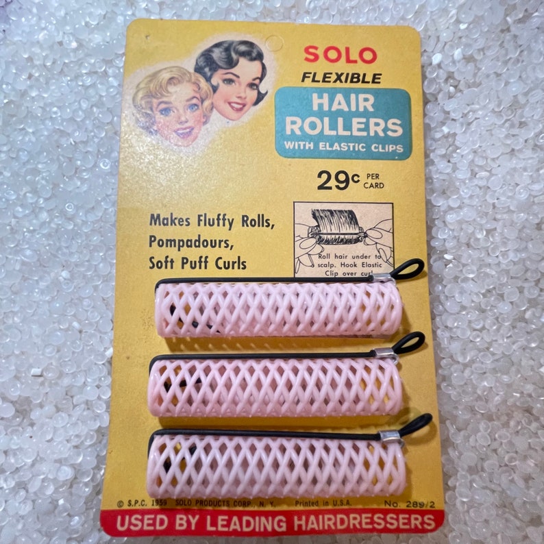Vintage Hair Curlers, Solo Curlers, New Old Stock ,set of 3,pink ...