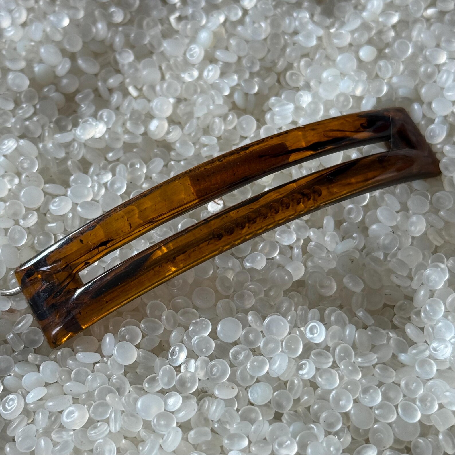 Vintage Hair Barrette, Tortoiseshell, Large Open Rectangle, Long Hair ...