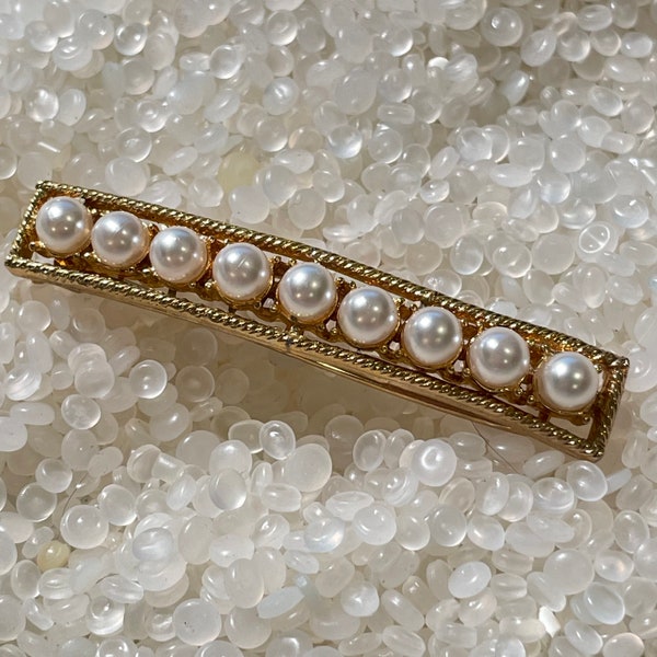 Pearl Barrette - Etsy