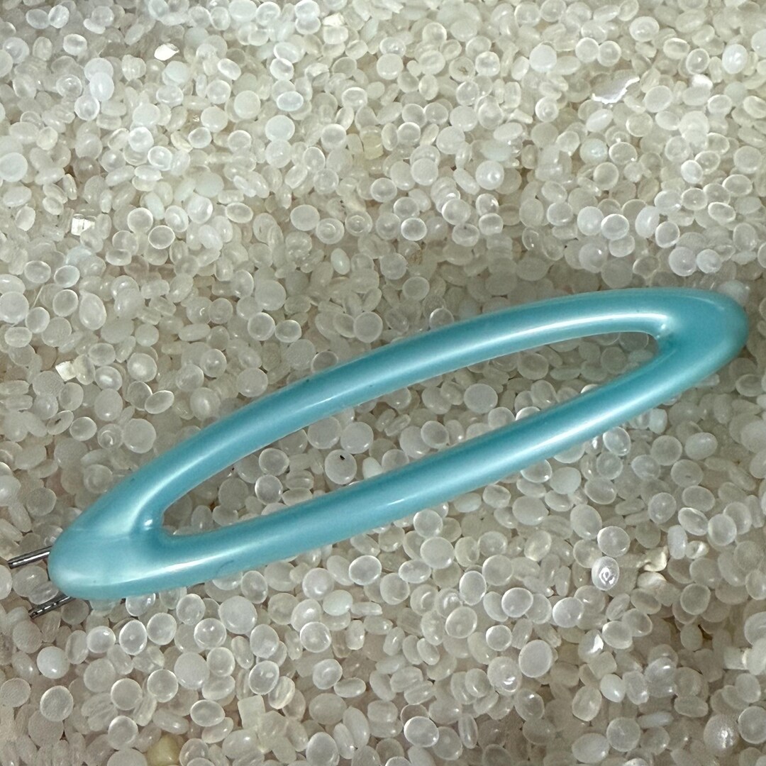 Vintage Barrette, Simplistic Design, Blue Barrette, Vintage 1960 Mod ...