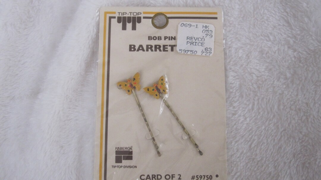 Vintage Bobby Pins, on Original Card ,NOS .vintage 1970s, Retro Bobby ...