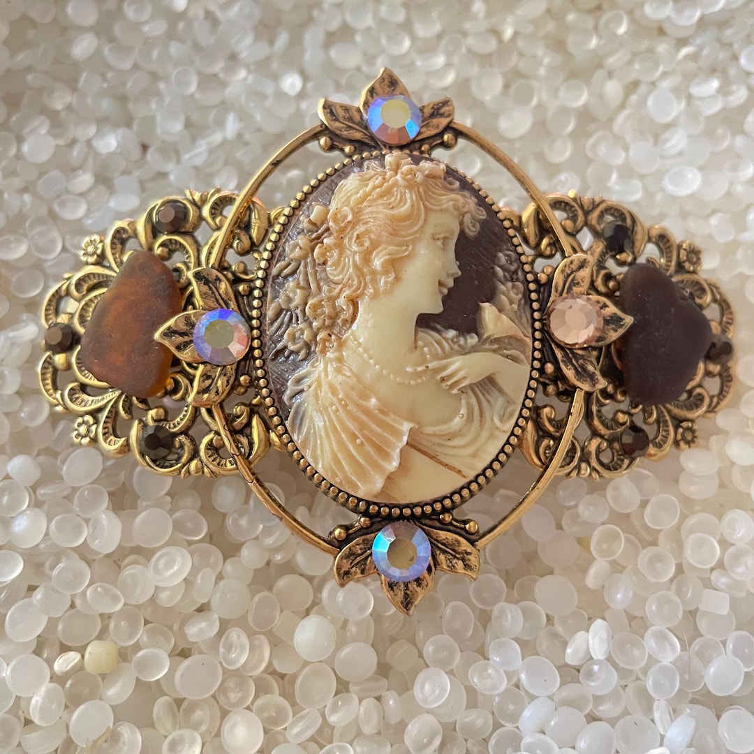 Unique Vintage Barrette, Large Ornate Barrette ,metal Barrette, Vintage ...