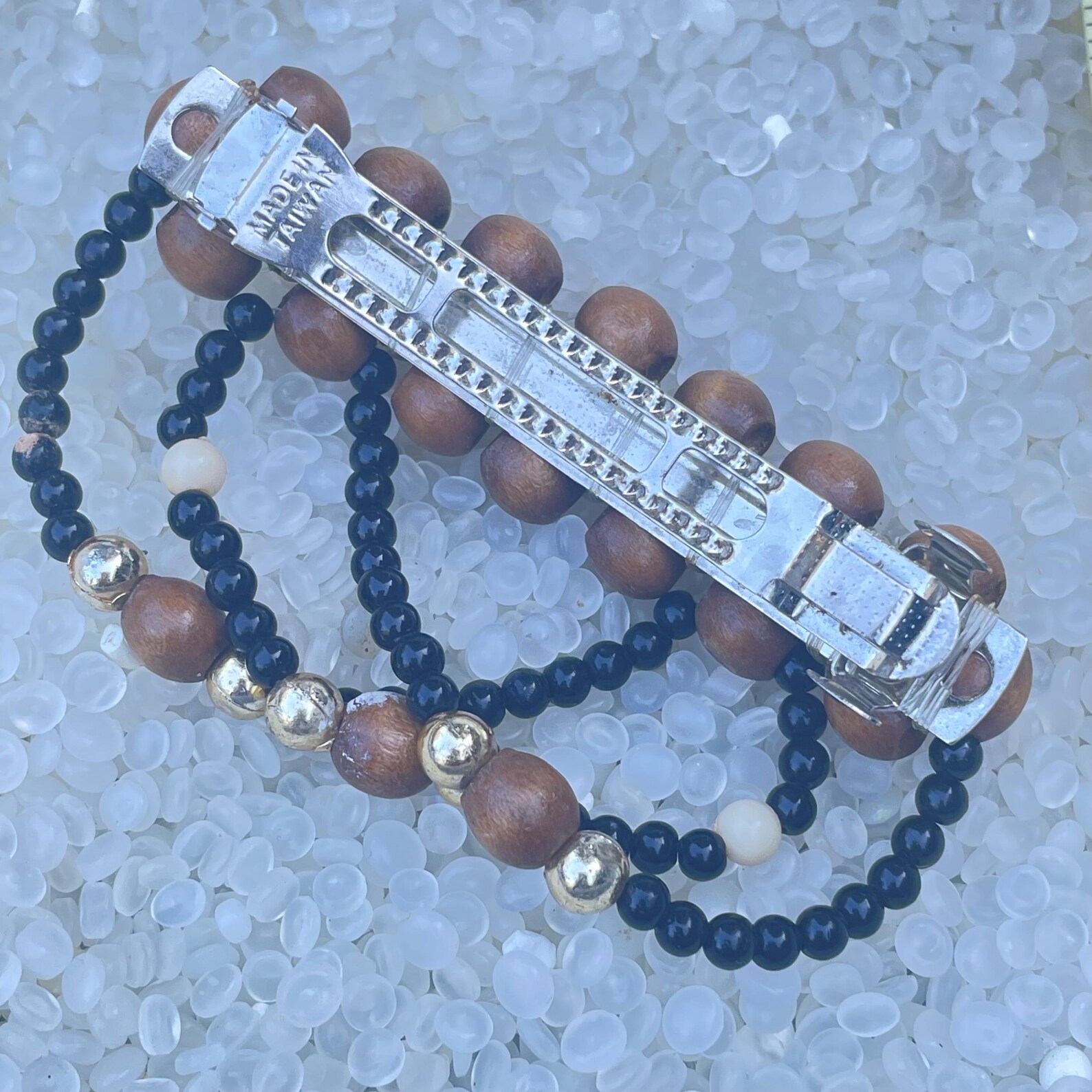 Vintage Barrette, Inspired Boho Hand Beaded, Hand Tied Barrette ...