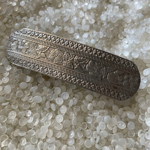 Silver Barrette - Etsy