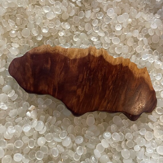 Live edge barrette, wood - Gem