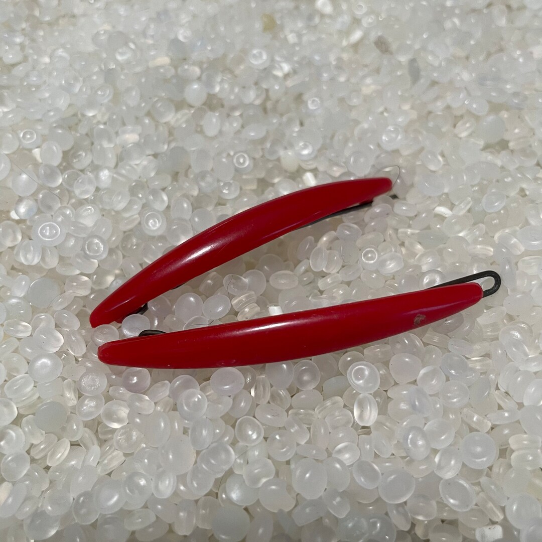 Vintage Barrette, Red Barrettes, Slender, Rare Pair,vintage 1950s, S8 ...