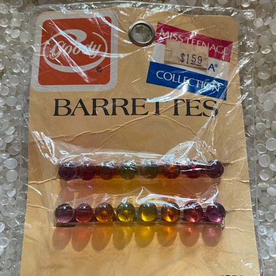 Acrylic vintage rainbow Barrette 1980, LGBTQ , Hair a… - Gem