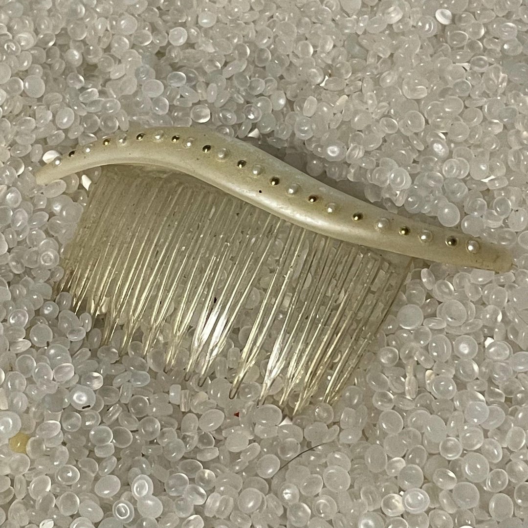 Vintage Hair Comb , Wave Shape,ivory Color, Side Swept Hair Comb ...