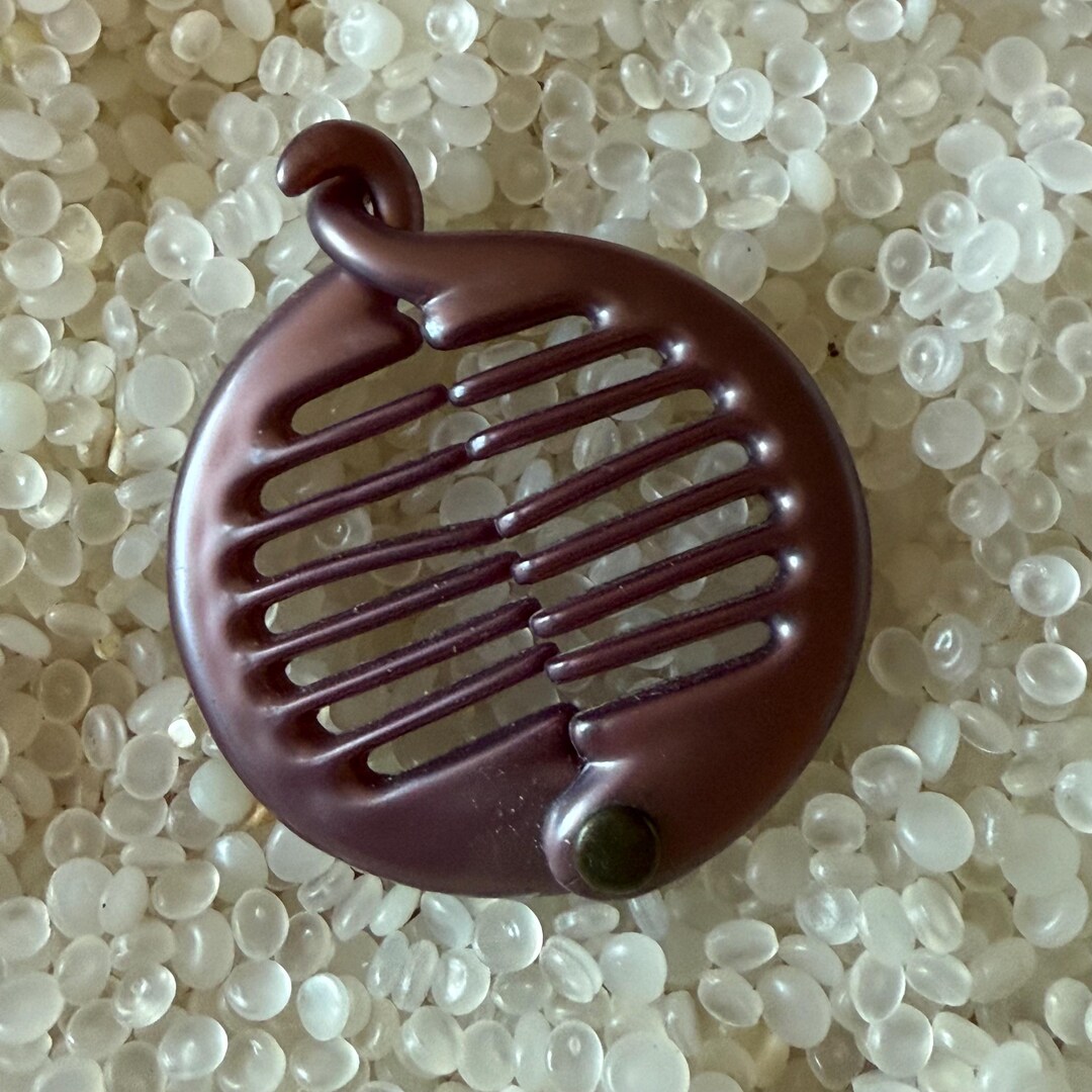 Vintage Hair Accessory, Ring Comb, Ponytail Holder , Dusty Plum ...