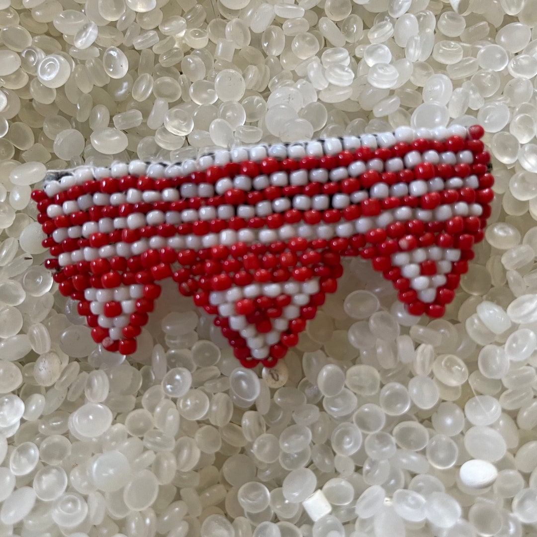 Vintage Barrette ,native American , Hand Beaded Barrette, Seed Bead ...