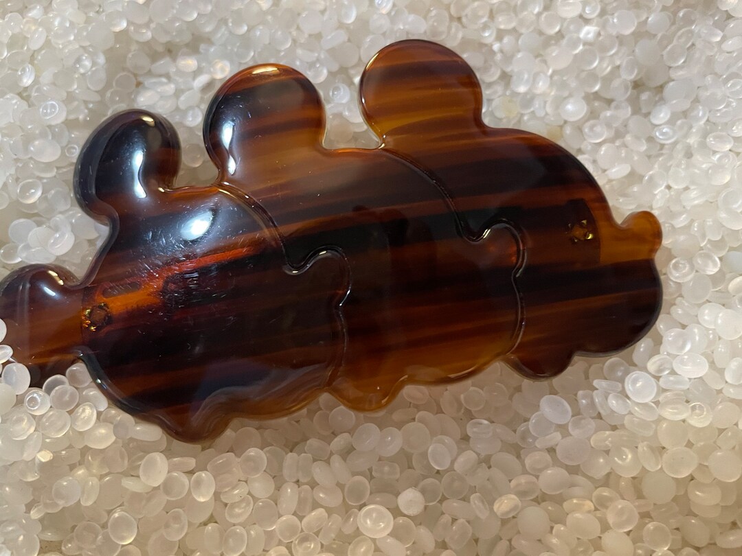 Mickey Mouse Barrette, Disney Barrette, Tortoiseshell Color, Long Hair ...