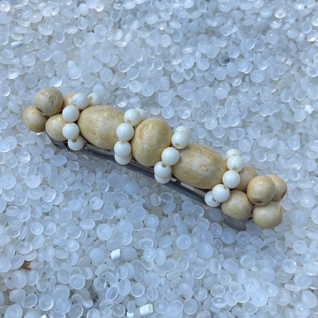 Vintage Barrette, Inspired Boho Hand Beaded, Hand Tied Barrette ...
