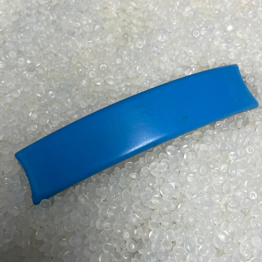 Vintage Barrette 1960- Retro Barrette, Large Rectangular, Blue Barrette ...