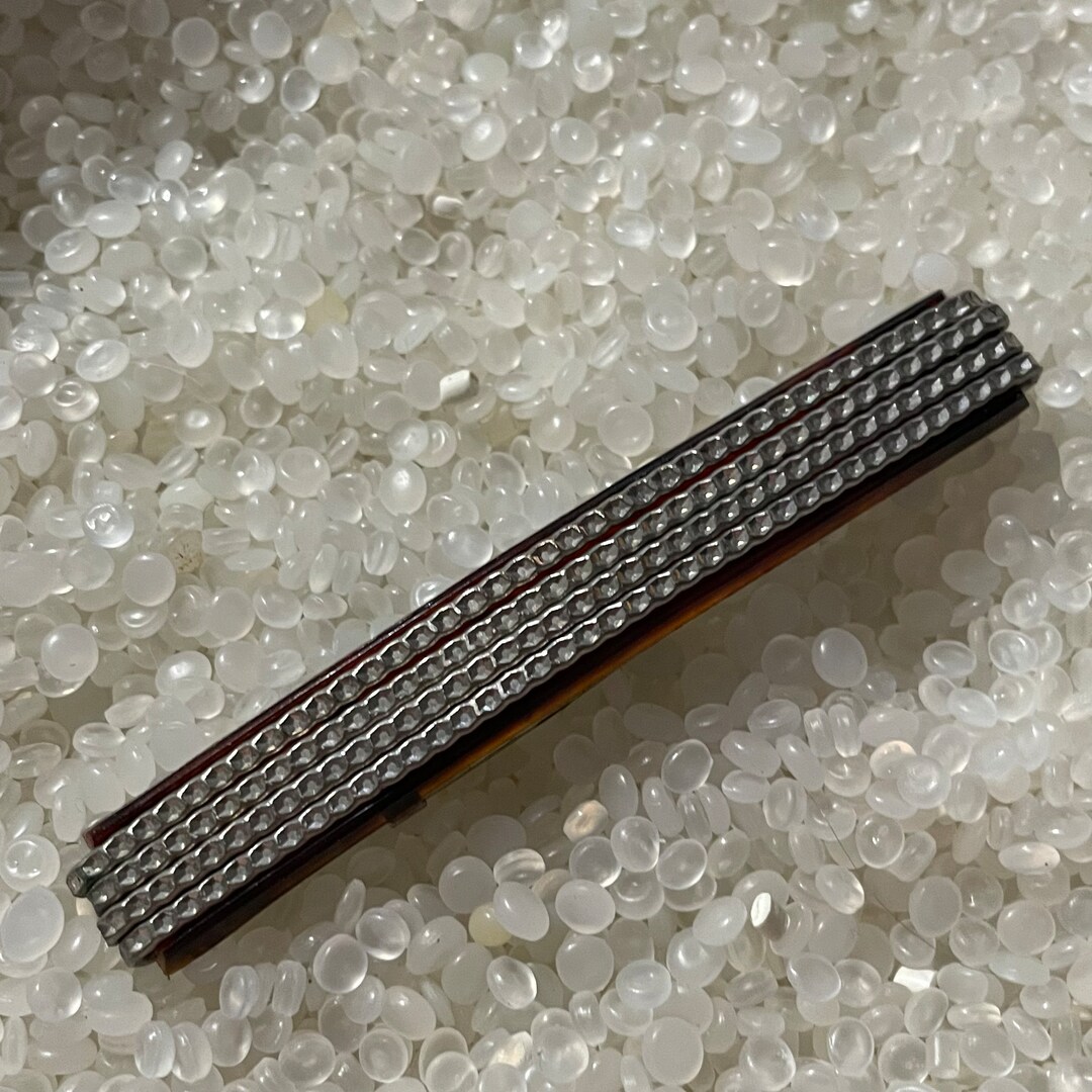 Vintage Barrette, Unique Black Barrette With Row of Chains , Vintage ...