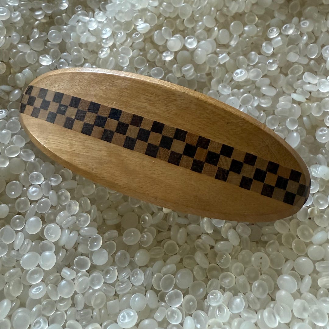 Vintage Barrette, Vintage 1970 Barrette, Inlaid Wood, Wood Work ...