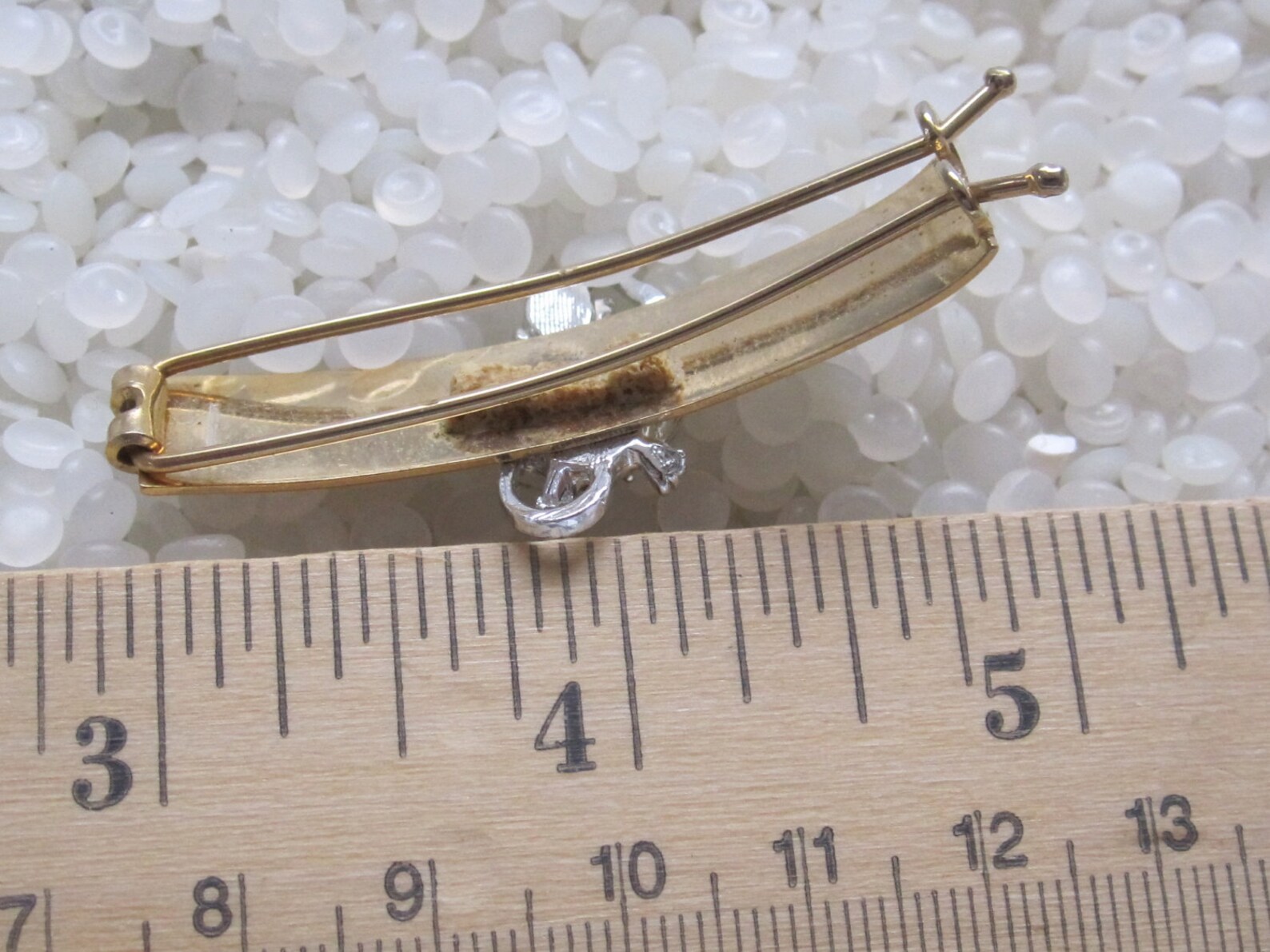 Vintage Hair Barrette Gold Barrette With Shiny Silver - Etsy