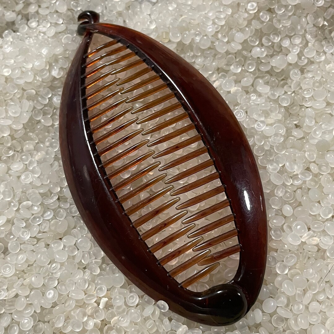 Vintage Hair Accessory ,long Comb, Ponytail Holder , Cascade Clip ...