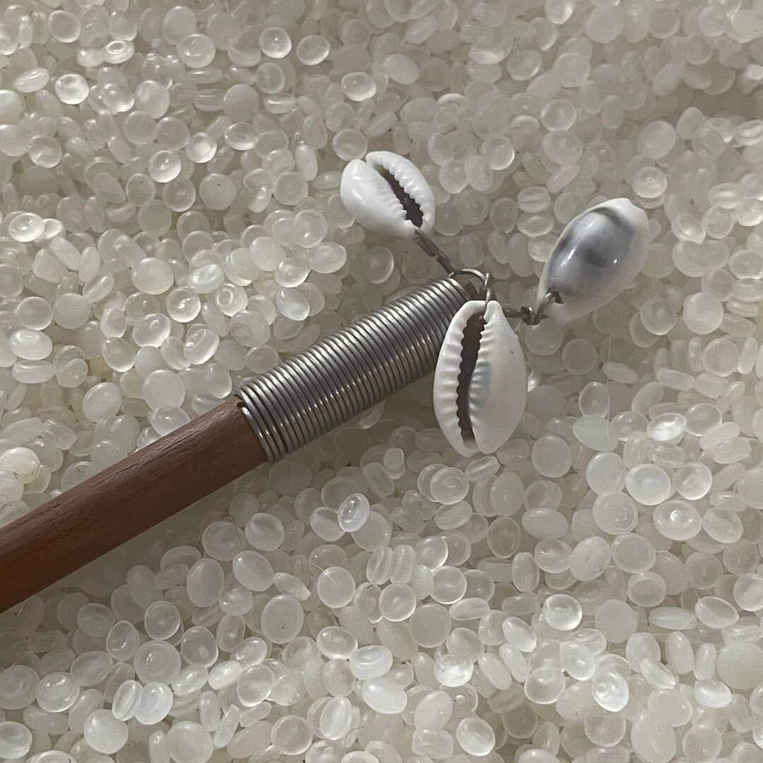 Vintage Hair Stick Wood Stick With Dangling Shells , Chignon, French ...