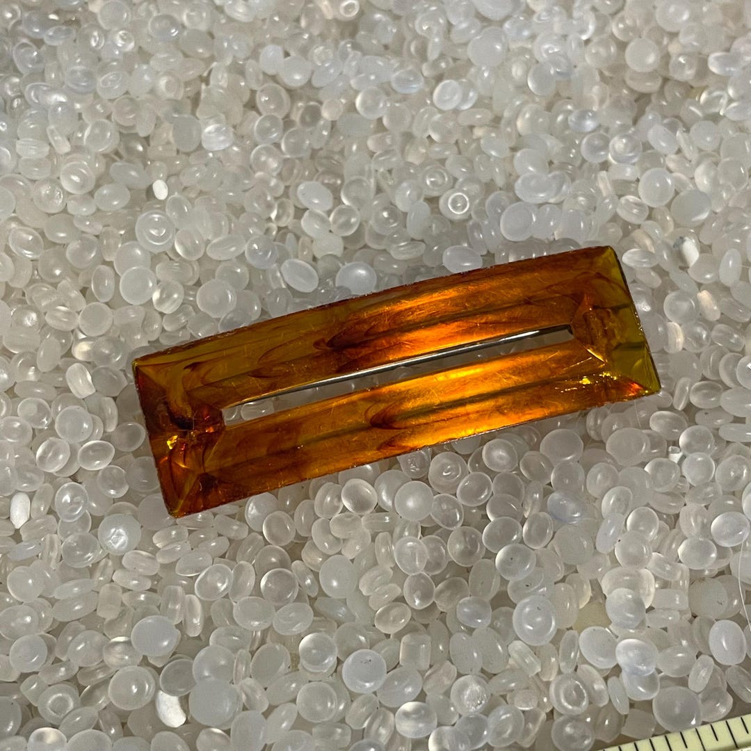 Vintage Barrette, Brown Tortoiseshell Color Barrette , Lightweight Open ...