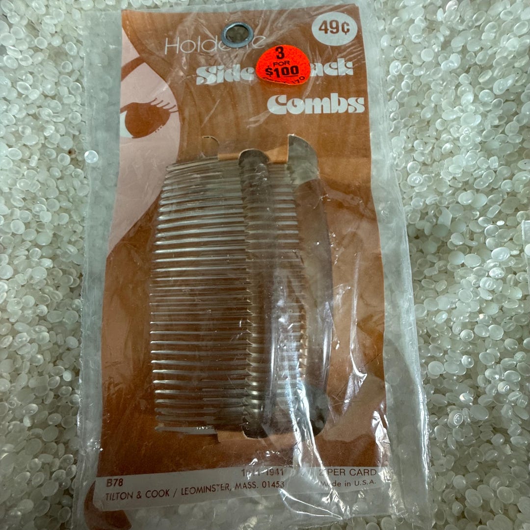 Vintage Hair Comb, Still on Card, Vintage 1960, 1970 Combs, Gray Combs ...