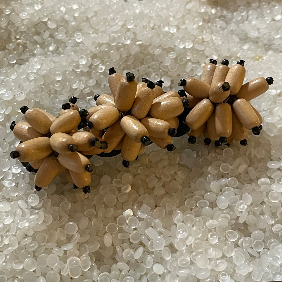 Vintage Barrette, Inspired Boho Hand Beaded, Hand Tied Barrette ...