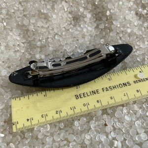 Vintage Hair Barrette, Hand Painted Flowers, Lacquered Wood , Classic ...