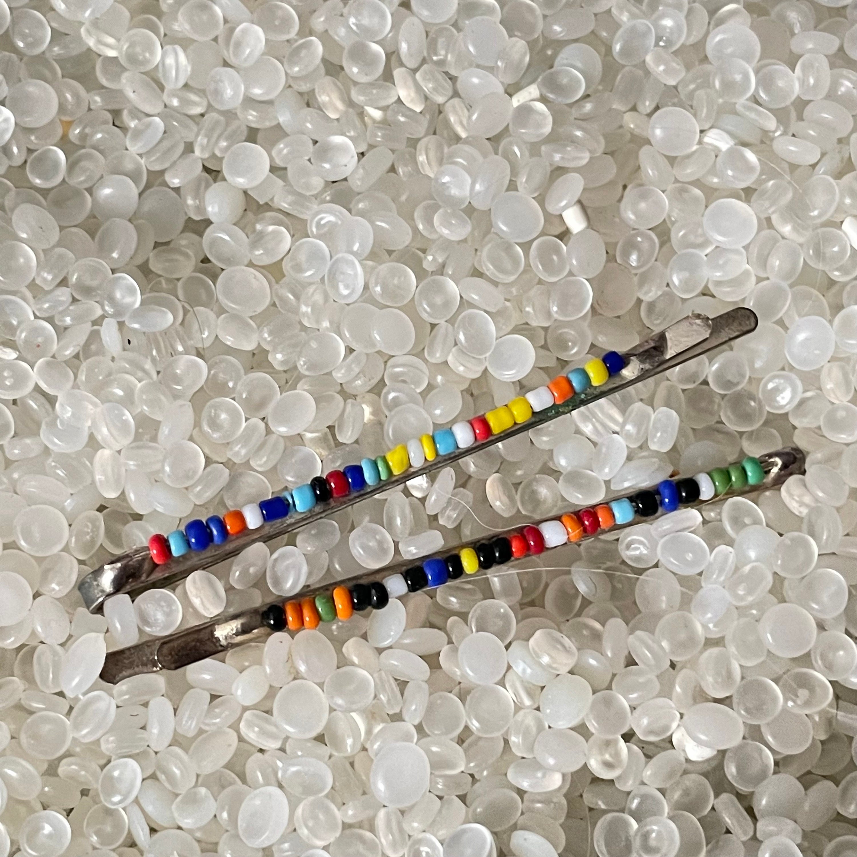 Vintage Barrette, Hair Pins , Hand Beaded Barrette, Rare Pair of ...