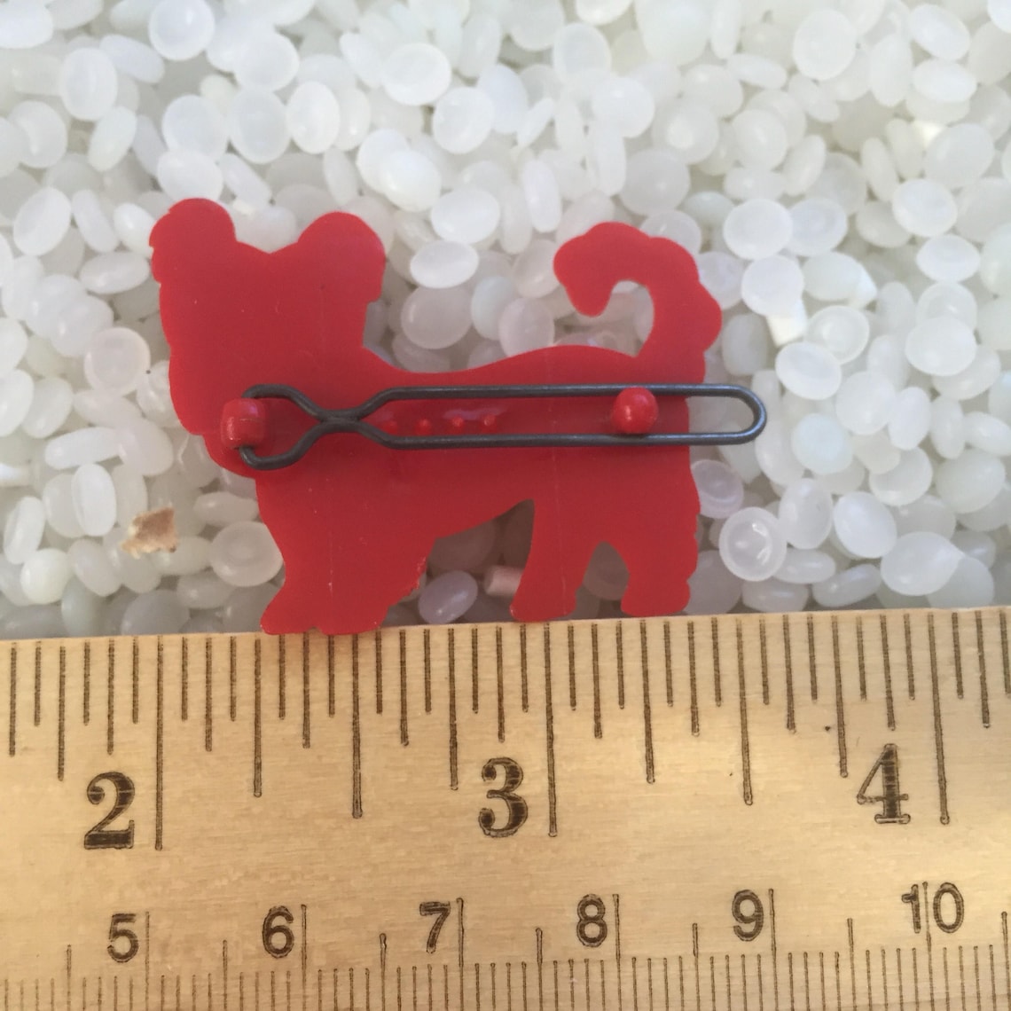 Vintage Barrette Bright Red Dog vintage Children's - Etsy