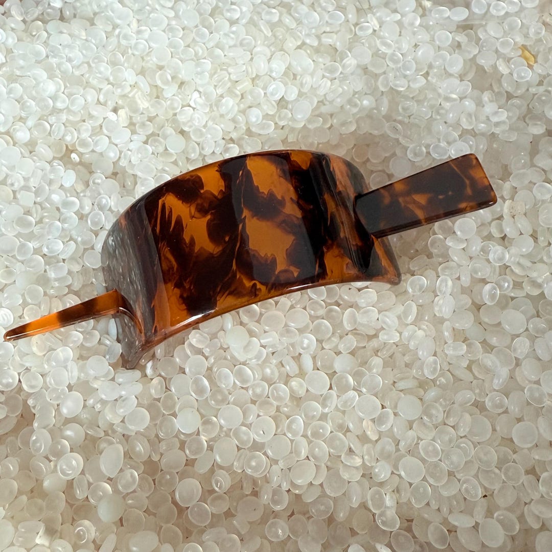 Vintage Hair Slide , Ponytail Holder, Low Ponytail, Deep Curve Barrette ...