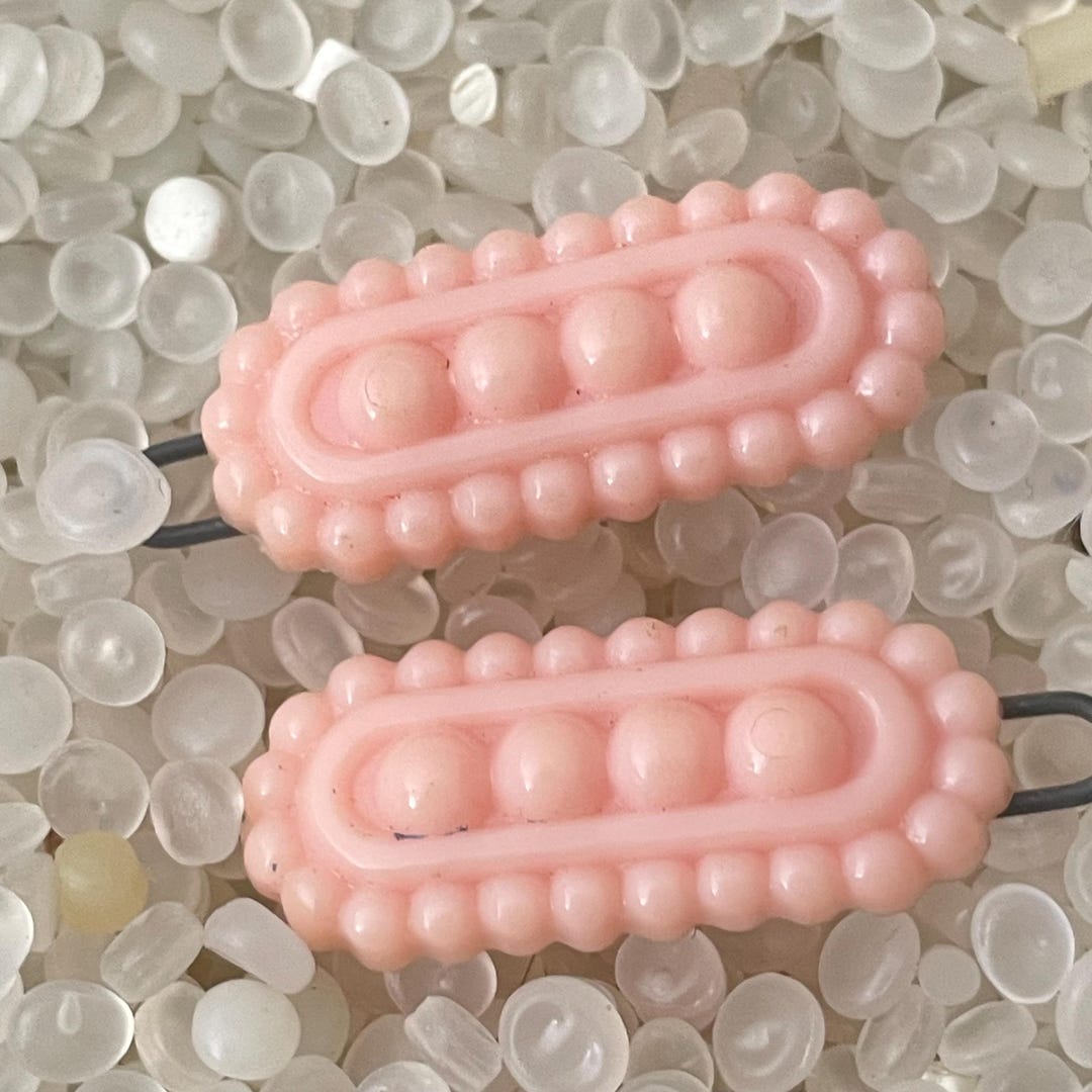 Vintage Barrette, Tiny Barrette, Set of Two, Soft Pink Barrette ...