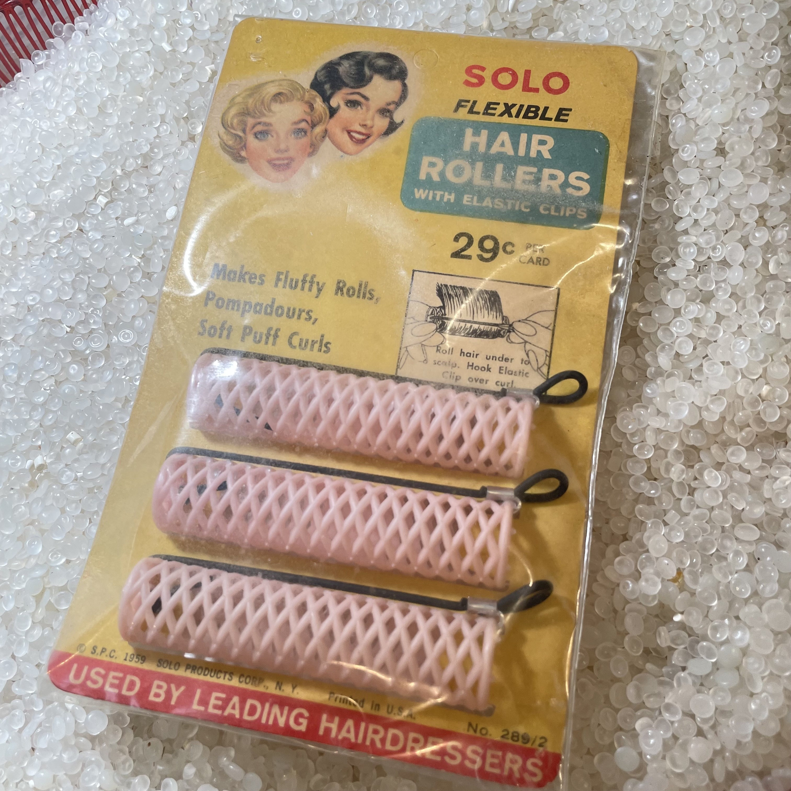 Vintage Hair Curlers, Solo Curlers, New Old Stock ,set of 3,pink ...
