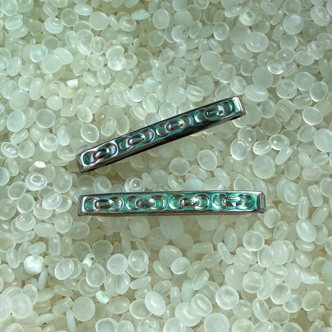 Vintage Barrettes ,molded Metal, Matching Pair,thin Narrow Barrettes ...