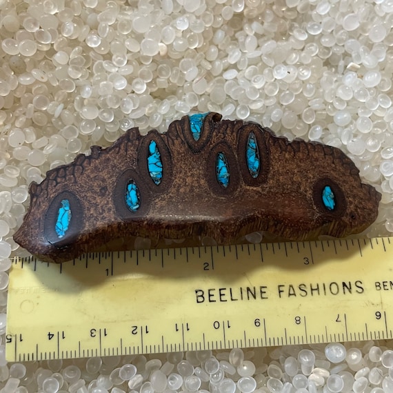 Live edge barrette, wood barrette , hand crafted barr… - Gem
