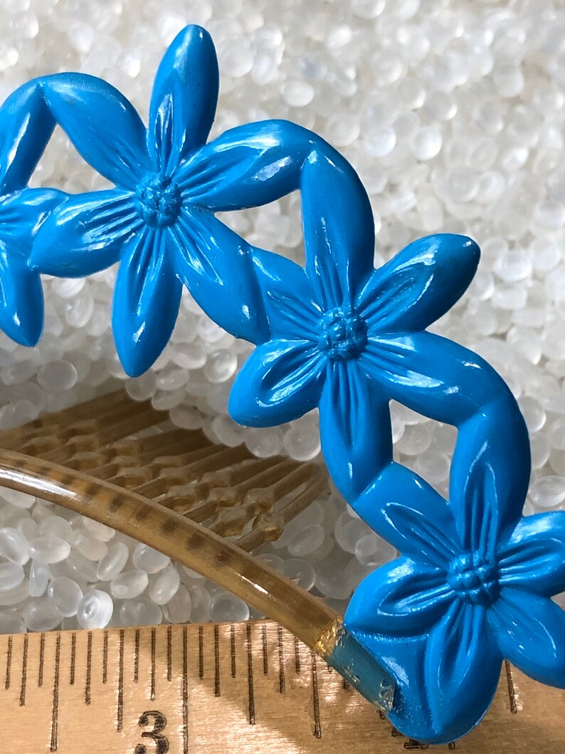 Blue Hair Comb Tiara Style Vintage Hair Comb Vintage | Etsy