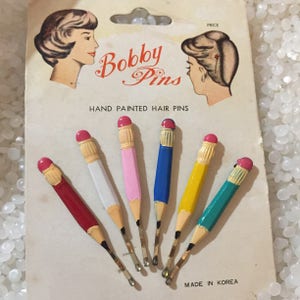 Novelty Bobby Pins , Hair Pins Whole Card Vintage Bobby Pins, Vintage ...