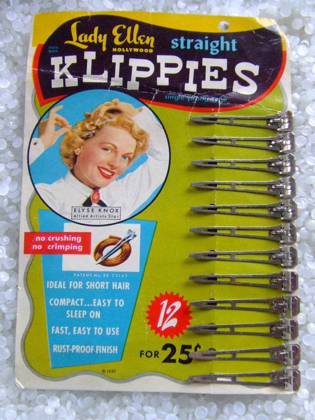 Vintage Hair Clip , Pin Curl Clips, Lady Ellen Klippies, Dated 1950 ...