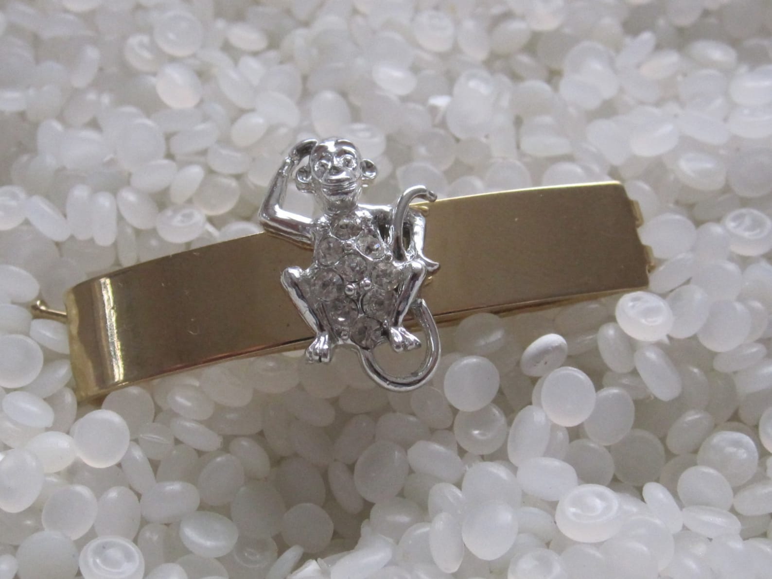 Vintage Hair Barrette Gold Barrette With Shiny Silver - Etsy