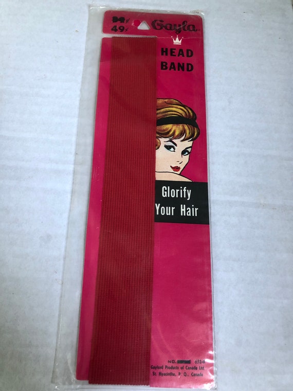 vintage headbands, 1960 headband, Retro chic, adJust… - Gem
